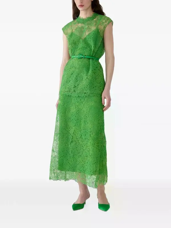 Carolina Herrera Lace Midi Skirt