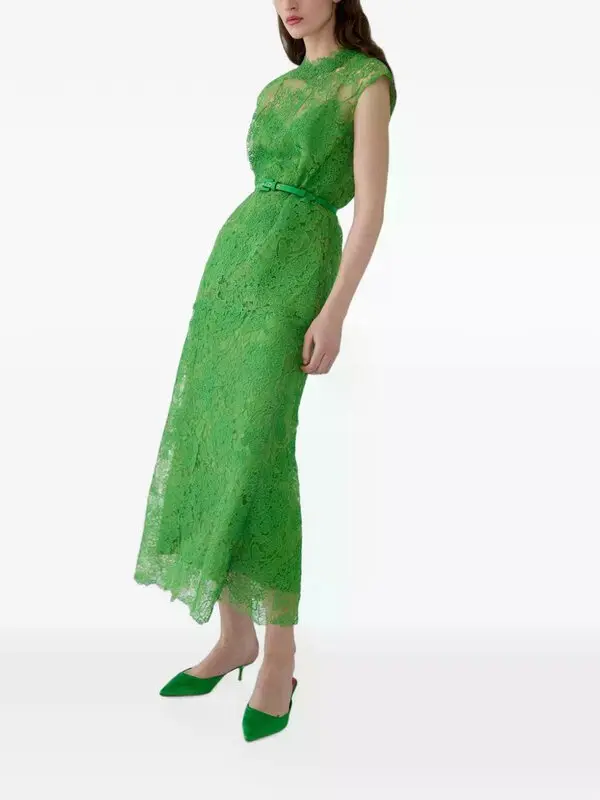 Carolina Herrera Lace Midi Skirt