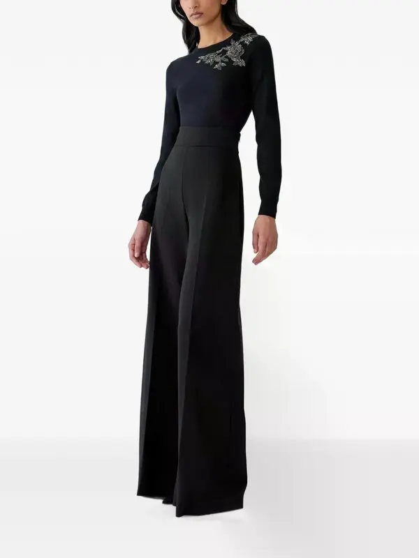 Carolina Herrera Floral-embroidered Sweater
