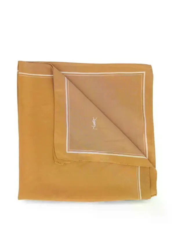 Saint Laurent Logo Scarf - Yellow