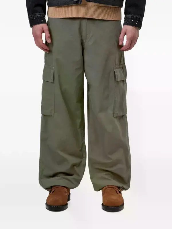 Carhartt Work In Progress Kade Logo Patch Cargo Trousers - Green