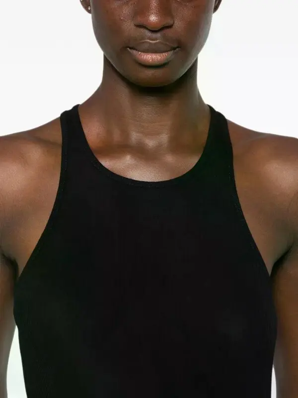 Rick Owens Ribbed Curved-hem Tank Top