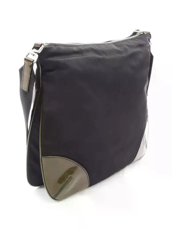 Prada 2000s Tessuto Patent-leather Shoulder Bag