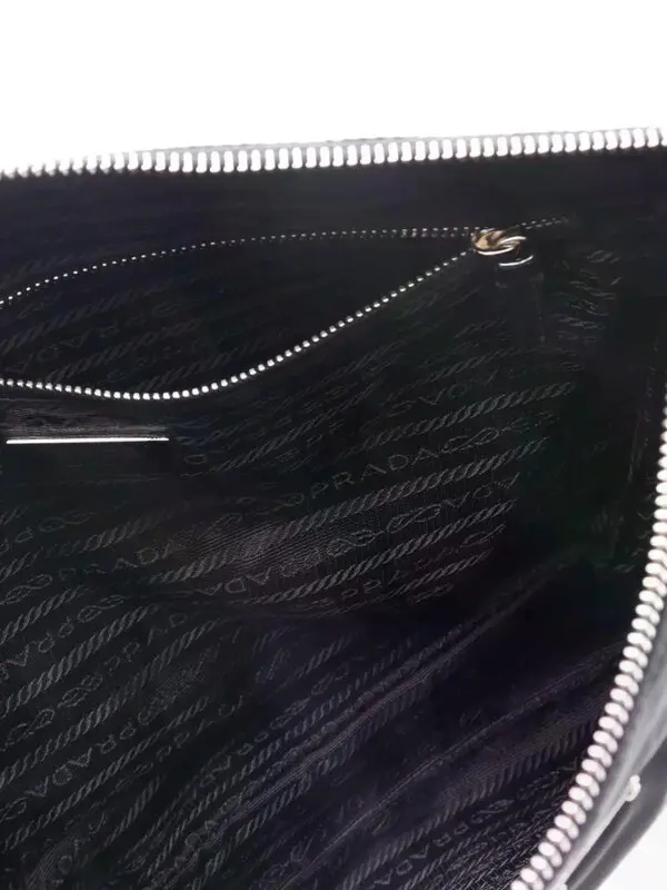 Prada Tessuto Patent-leather Shoulder Bag