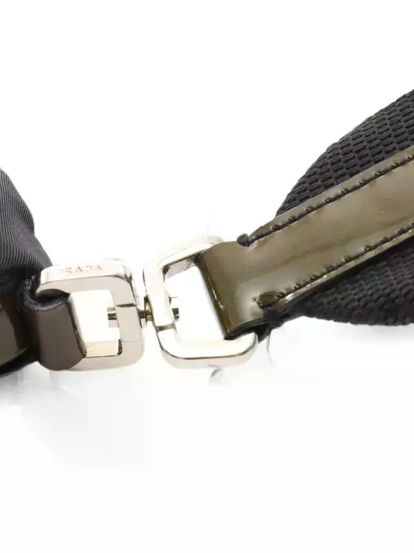Prada Tessuto Patent-leather Shoulder Bag