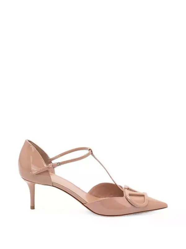 Valentino Garavani Vlogo Signature T-bar Pumps - Neutrals