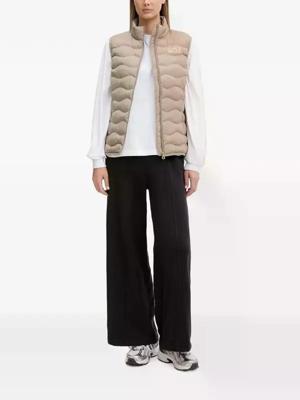 EA7 Quilted Logo-print Gilet