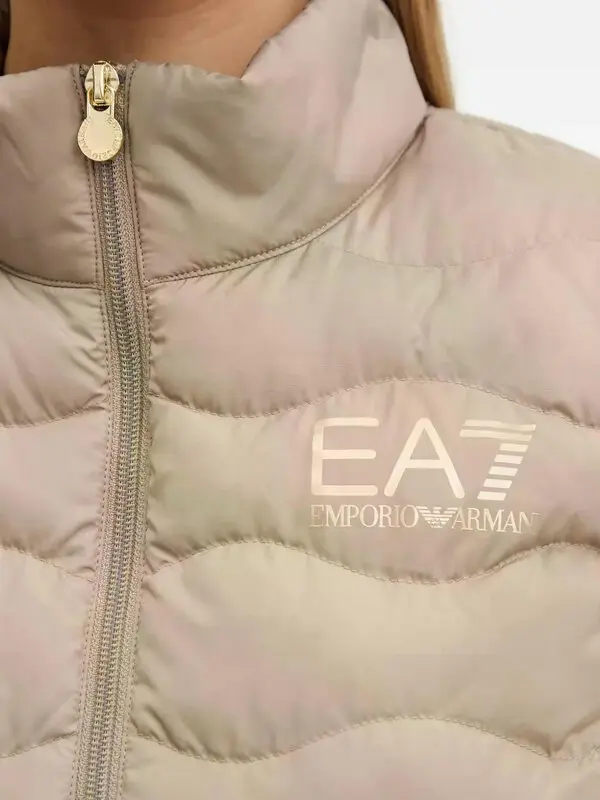 EA7 Quilted Logo-print Gilet
