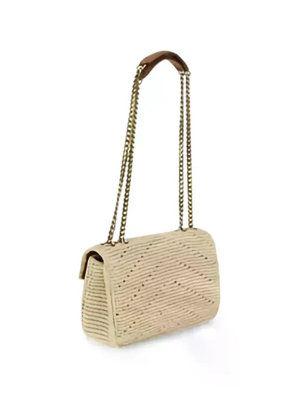 Saint Laurent Loulou Raffia Shoulder Bag