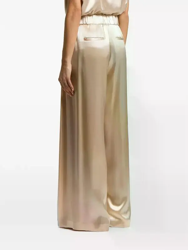 Peserico Satin-finish Elasticated-waistband Palazzo Pants