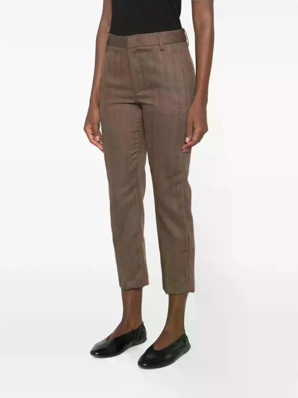 DONDUP Nima Cropped Wool Trousers