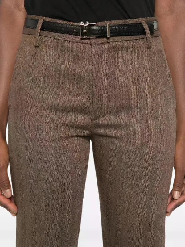 DONDUP Nima Cropped Wool Trousers