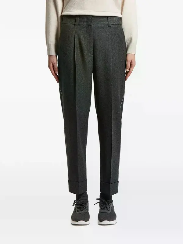 Peserico Pleated Turn-up Trousers