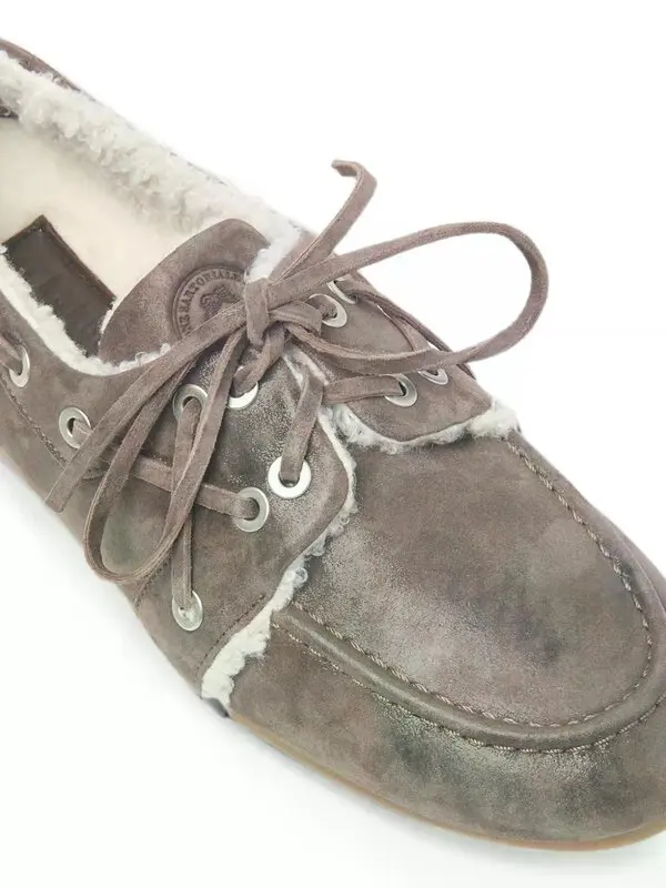 Peserico Faux-fur-lined Suede Loafers