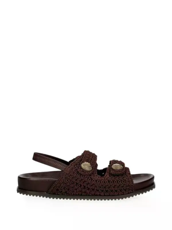 TWINSET Crochet Shell-embellished Sandals