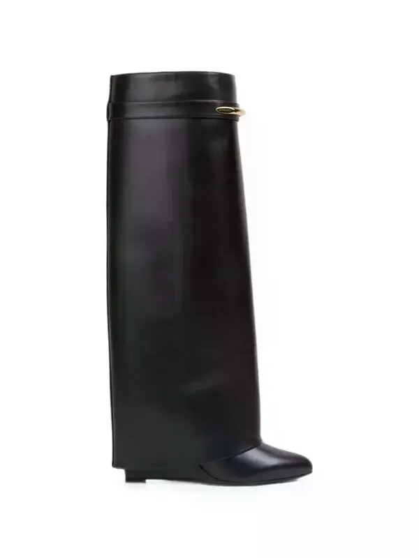 Givenchy Shark Lock Calf Leather Boots - Black