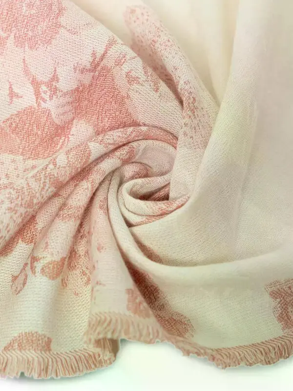 TWINSET Floral-print Frayed Scarf