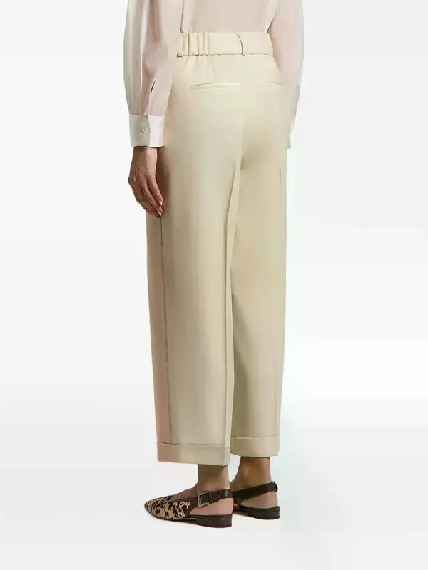 Peserico Pleat-detail Trousers With Chain-link Trim