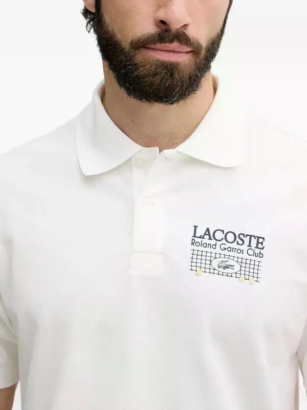 Lacoste Roland-garros Logo-print Polo Shirt