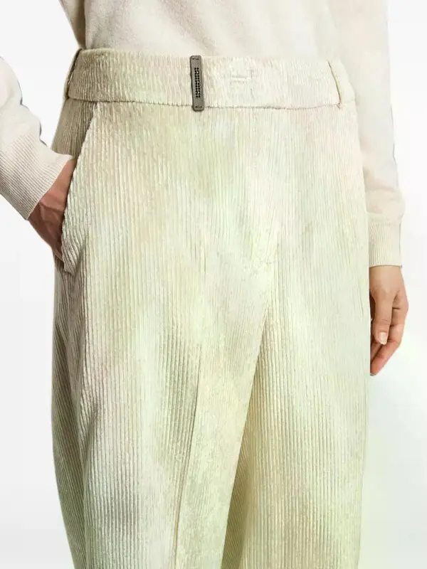 Peserico Pleat-detail Corduroy Trousers