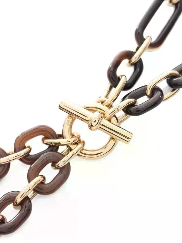 Hermès Regille Buffalo Horn Link Necklace