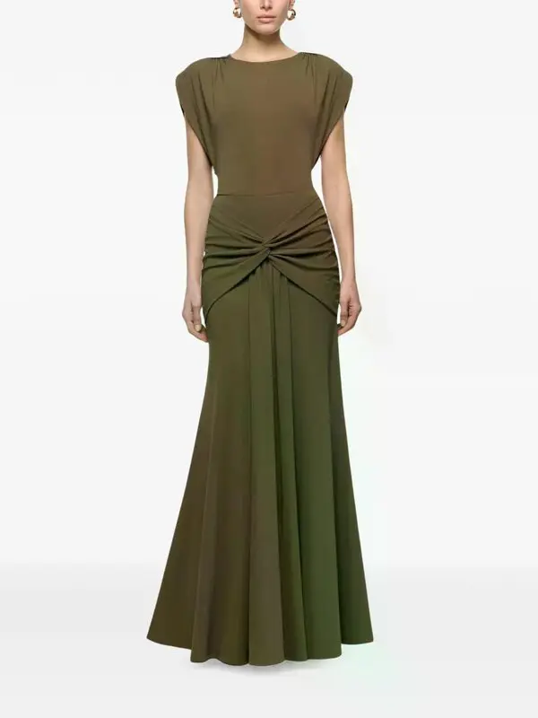 Roland Mouret Petal Drape-sleeve Top