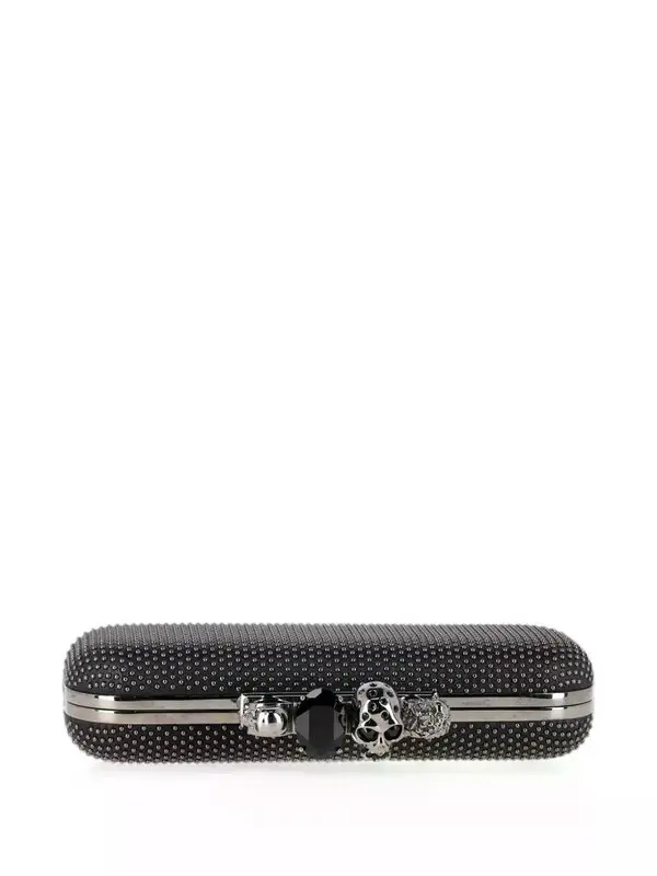 Alexander McQueen Skull Knuckle Studded Clutch Bag