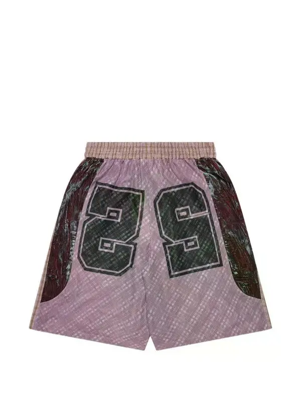 CHOPOVA LOWENA Patchwork-design Shorts - Purple