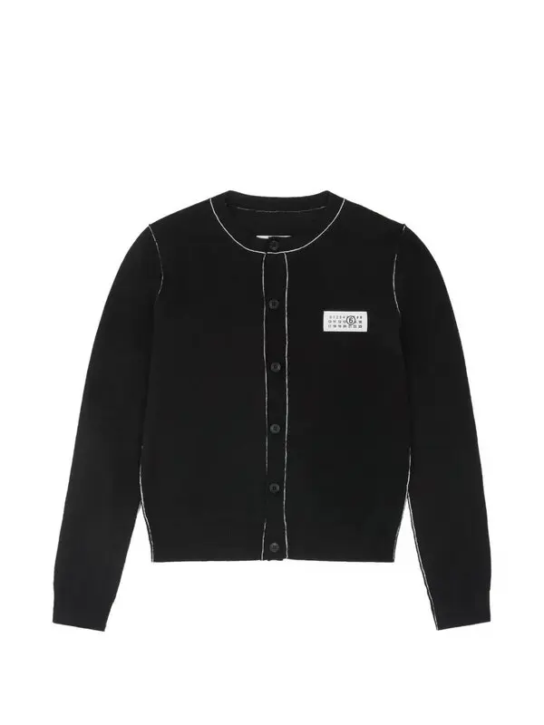MAISON MARGIELA Button-front Wool Blend Knit Cardigan - Black