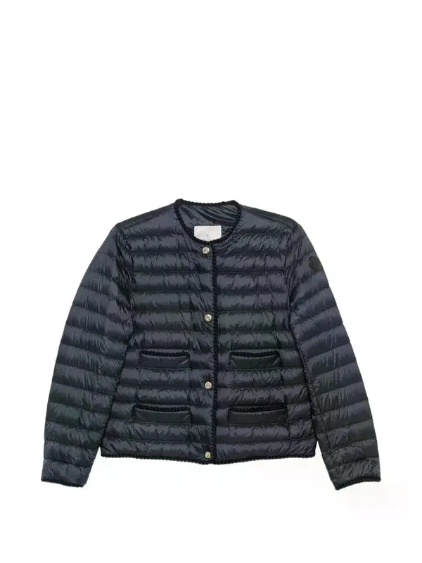 Moncler Circaete Braided Trim Short Down Jacket - Blue