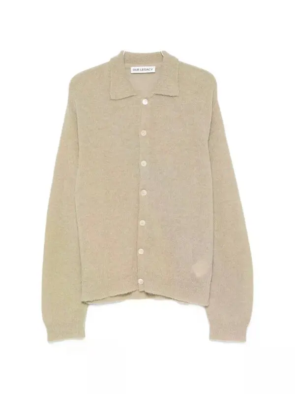 Our Legacy Evening Fuzzy Alpaca Polo Shirt - Neutrals