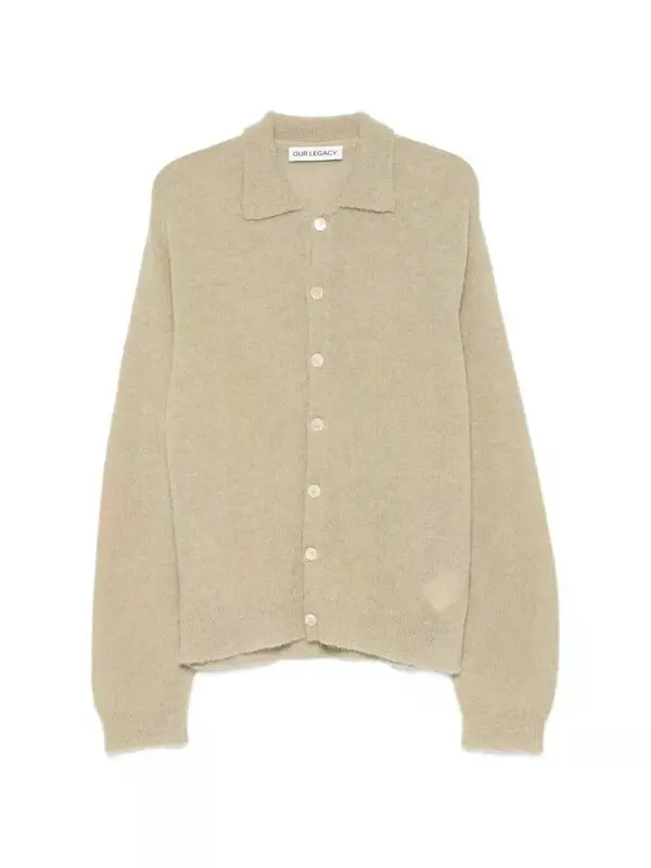 Our Legacy Evening Fuzzy Alpaca Polo Shirt - Neutrals