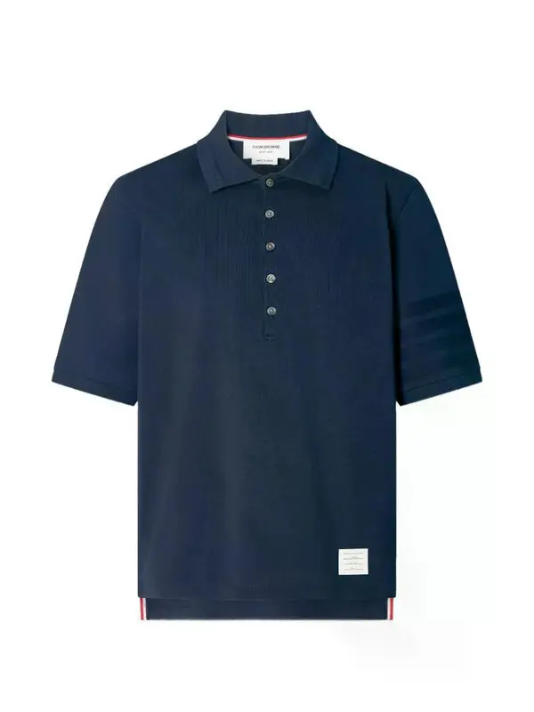 Thom Browne 4-bar Ottoman Polo Shirt