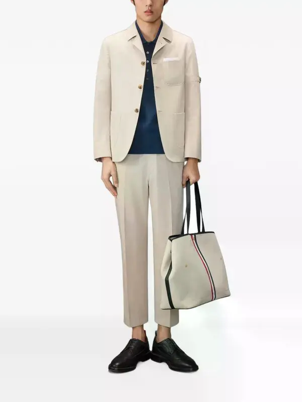 Thom Browne 4-bar Ottoman Polo Shirt