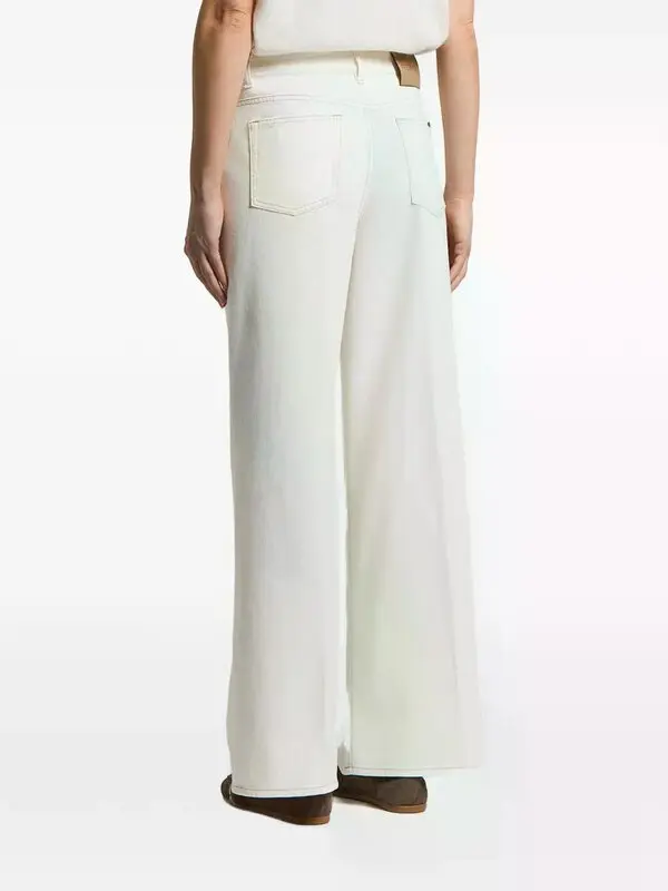 Peserico Pressed-crease Wide Leg Jeans
