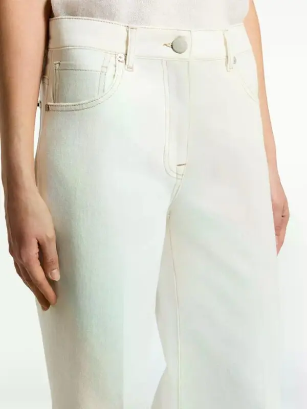 Peserico Pressed-crease Wide Leg Jeans