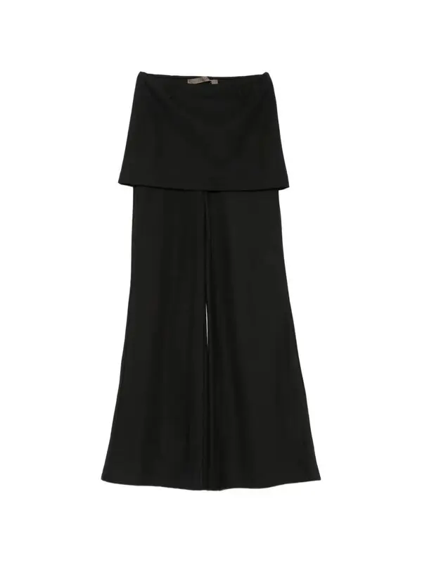 Enza Costa Twill Apron-style Trousers - Black