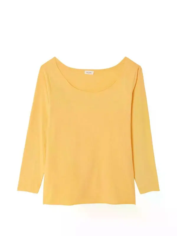 American Vintage Boat-neck Long-sleeve T-shirt - Yellow