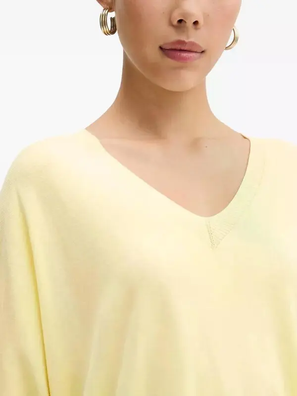 VICOLO Fine-knit V-neck T-shirt