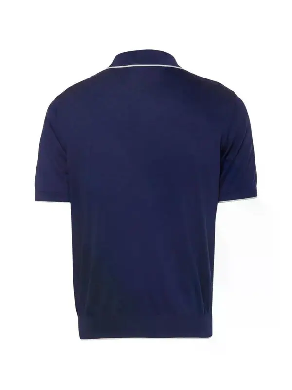 Stefano Ricci Geometric-pattern Quarter-zip Polo Shirt