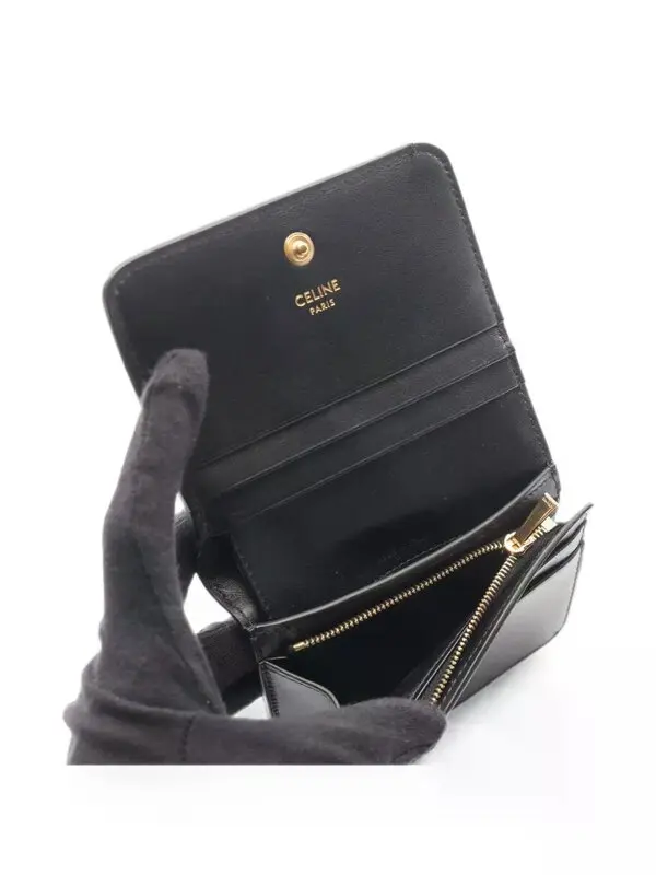 Celine 2010s Triomphe Compact Bi-fold Wallet