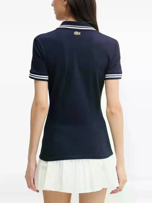 Lacoste Roland-garros Striped Polo Shirt - Blue