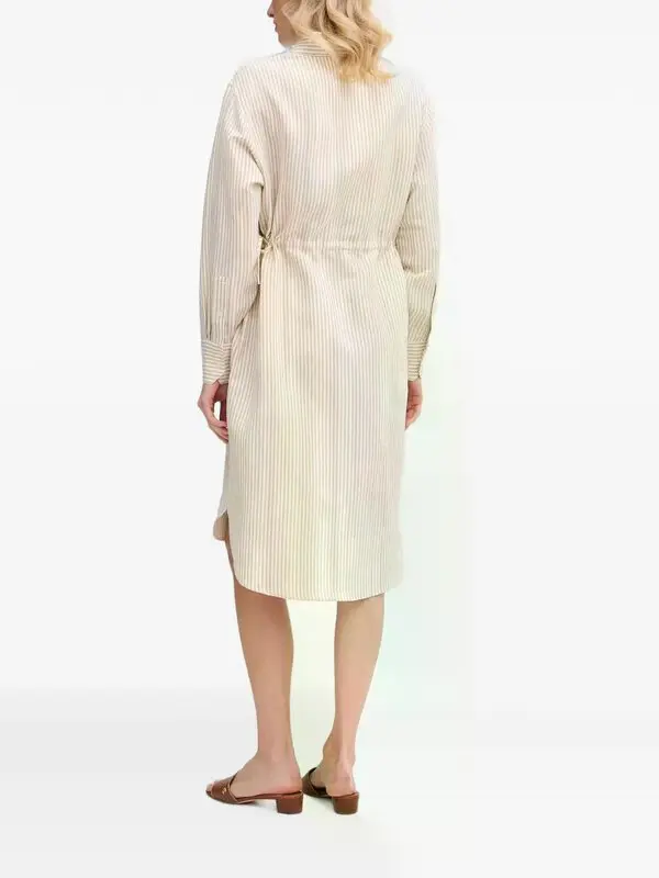 Lacoste Striped Asymmetric Shirt Dress