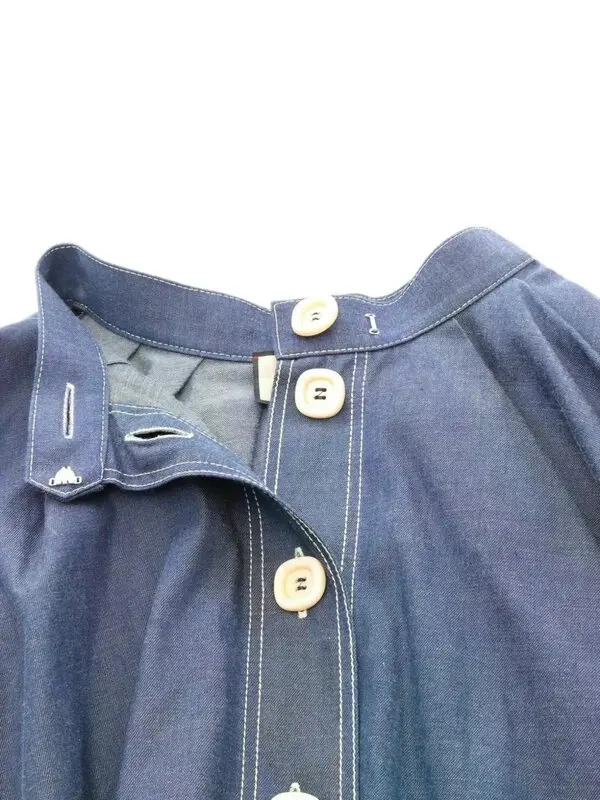 Gucci Denim Flared Button-front Skirt