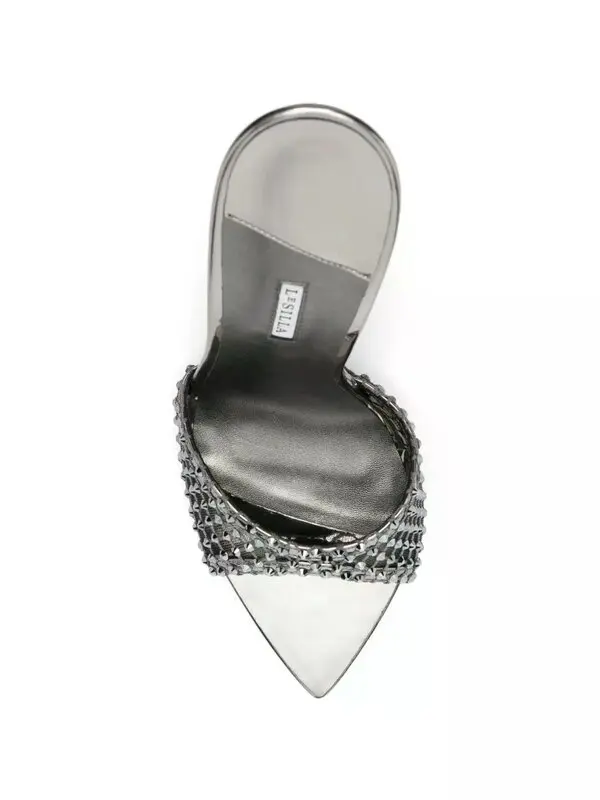 LE SILLA Gilda Crystal-embellished Pointed-toe Heeled Sandals