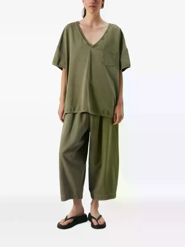 American Vintage Lycaz Pleated Palazzo Pants - Green