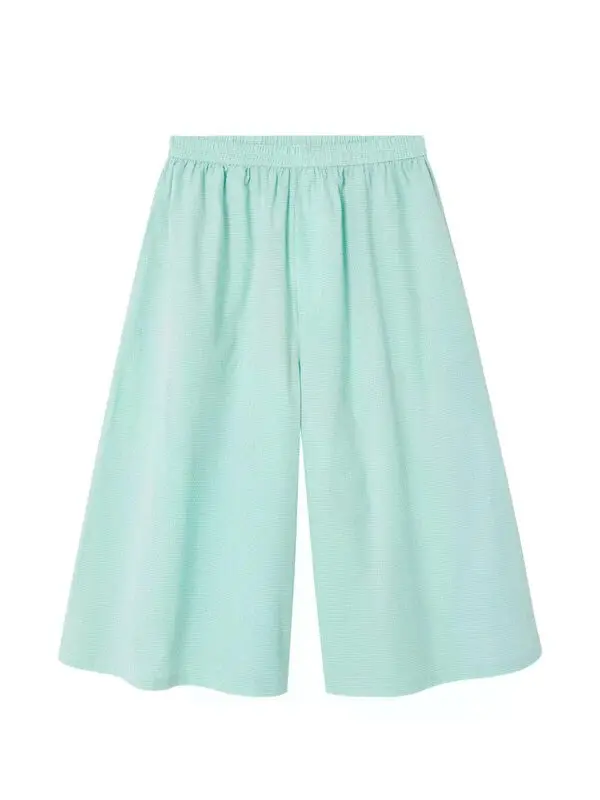 American Vintage Gingham Print Elasticated Waist Shorts - Green