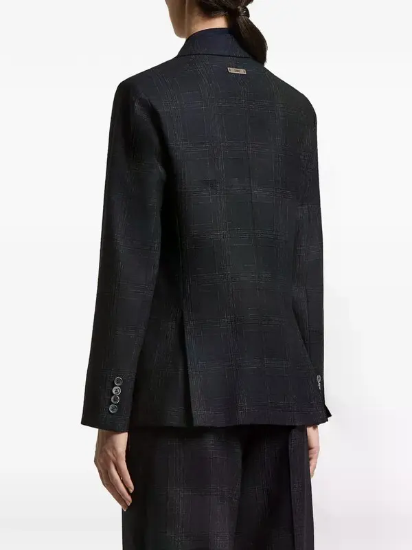 Peserico Double-breasted Checked Jacket