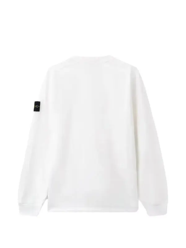Stone Island Crew Neck Long Sleeve Sweatshirt With Logo Patch