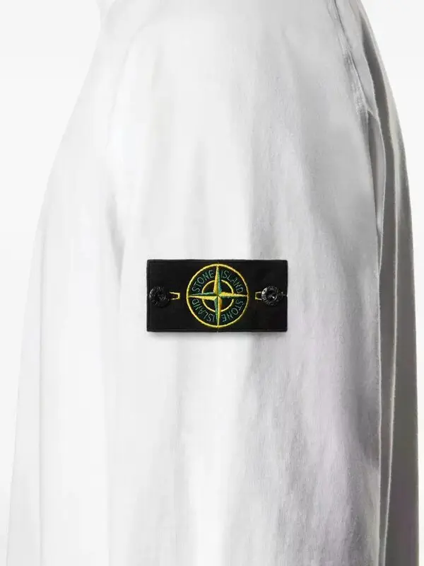 Stone Island Crew Neck Long Sleeve Sweatshirt With Logo Patch
